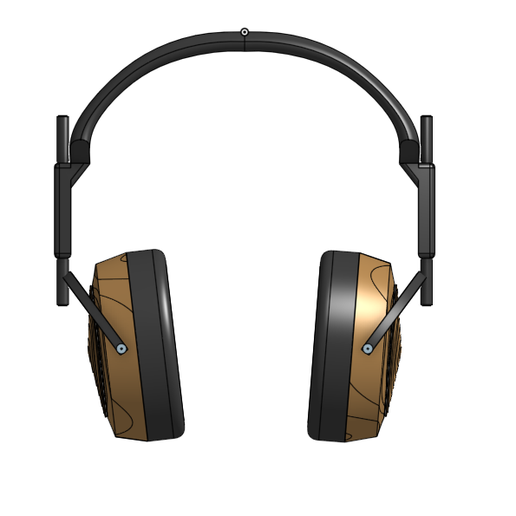 🎧 **Modern Headphones**, Wooden, Simple・ STL File for 3D printing・Cults