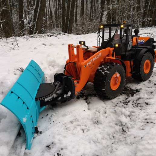 🌨️ Snow plow for wheel loader Harmony 370 in 1/14 scale by Lukas Cajkar ...