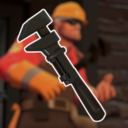 🔧 Team Fortress 2 | Engineer's Wrench・ OBJ File for ・Cults
