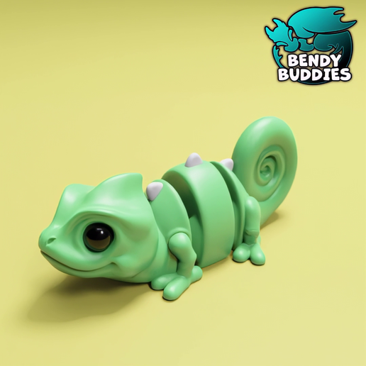 🦎 Ziggy Cute Chameleon / Wild Animal Articulated / Print-in-Place ...