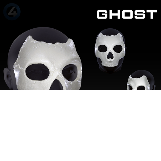 👻 SIMON RILEY GHOST MASK CODMW2019 WARZONE.・文件用于 STL 三维打印・Cults