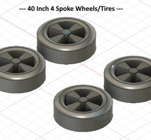 🎨 N Scale -- Wheel/Tire Combinations in 36" and 40" diameters.・Free 3D File for ・Cults