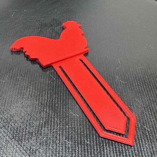 🐓 Rooster Bookmark・Free STL File for 3D printing・Cults