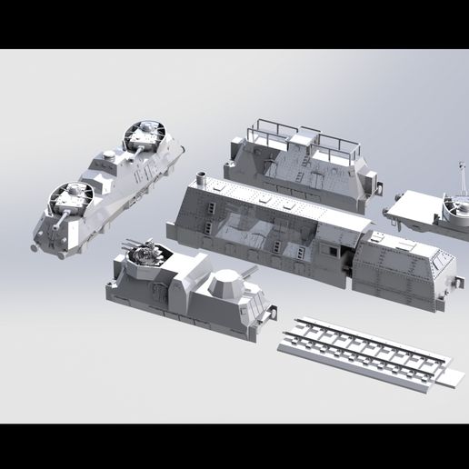 🚆 Armoured Train Package・ 3D File for 3D printing・Cults