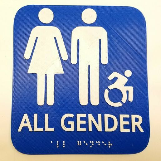 🏳️‍⚧️ All Gender Sign・Free 3D File for ・Cults