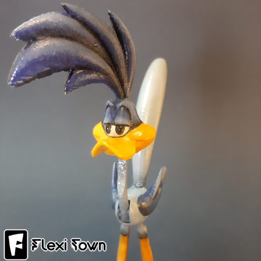 🎨 Flexi Print-in-Place Road Runner・ STL File for 3D printing・Cults