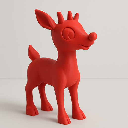 🦌 Rudolph the Red-Nosed Reindeer・Free STL File for 3D printing・Cults