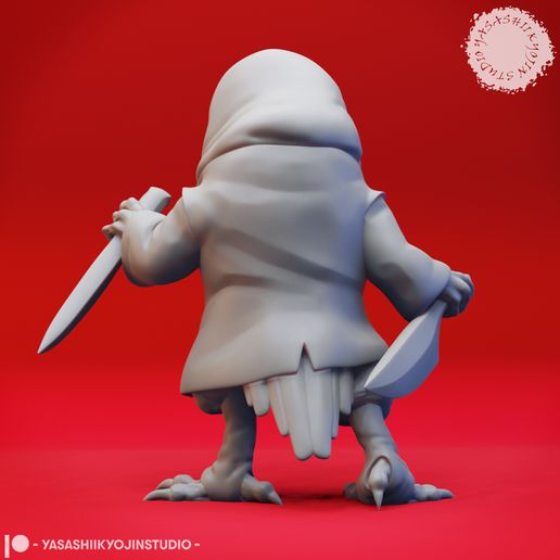 🎲 Owlin Rogue - Tabletop Miniature (Pre-Supported)・ STL File for ・Cults