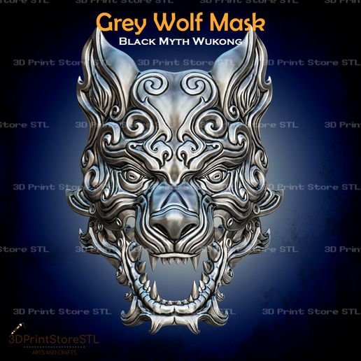 wolf mask print