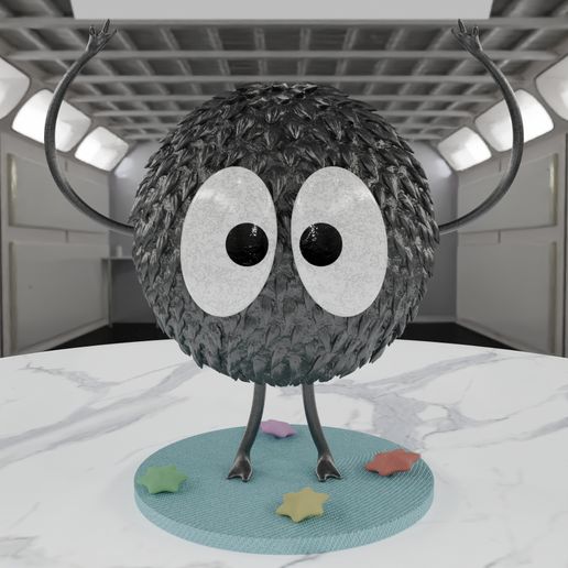 🎨 Soot Sprite Susuwatari Stylized Fan Art 3D Printing・ STL File for 3D ...