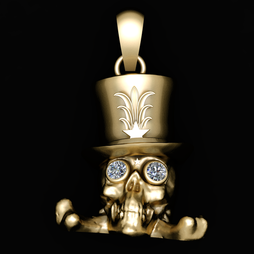 💀 GOLD SKULL FACE PENDANT 3D PRINTABLE MODEL・ STL File for 3D printing ...