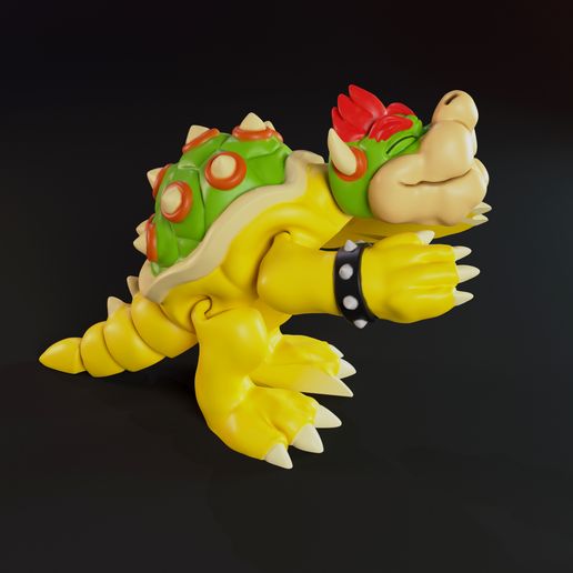 🐢 Bowser articulated・ STL File for ・Cults