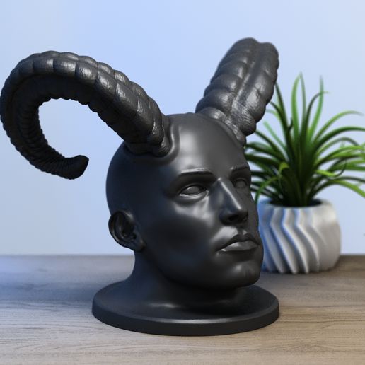 STL file Demon human bust,Cyborg demon human, Perfect Gamer Gift, Sci ...