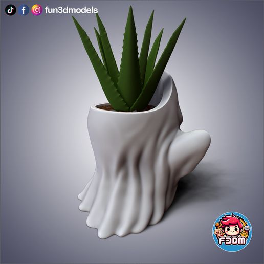 👻 GHOSTFACE GHOST PLANT POT / FLOWERPOT - NO SUPPORTS・ STL File for 3D ...