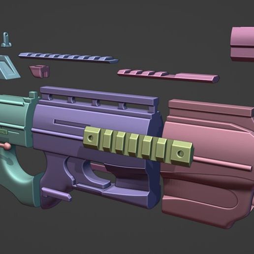 🎲 Splinter Cell Assault Rifle SC3000 / FN 2000 Sam Fisher・ 3D File for ...