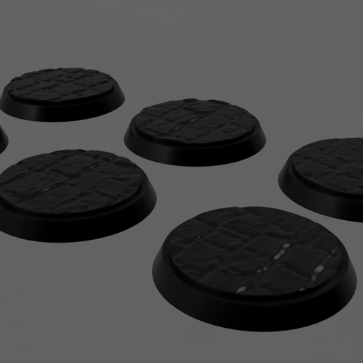 🦸 25mm Textured Bases・ STL File for 3D printing・Cults