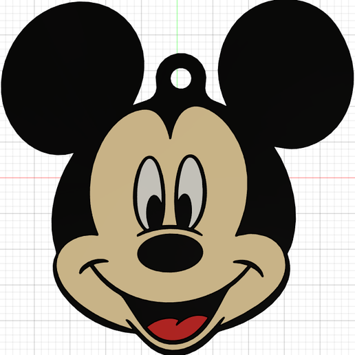 STL file MICKEY MOUSE KEYCHAIN / MICKEY MOUSE KEYCHAIN 🐁 ・Design to ...