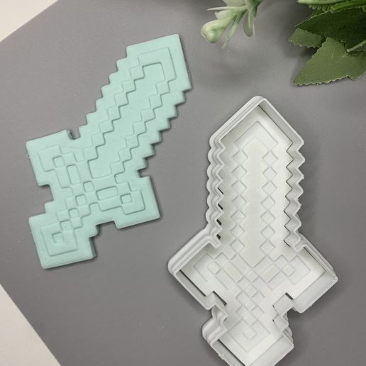 STL file Minecraft Sword Cookie Cutter and Stamp 🗡️ ・3D printable model ...