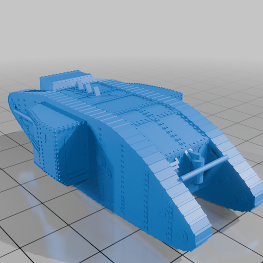 ♂️ Mark 1 Male Tank (WW1 British) 15mm 1:120・Free 3D File for ・Cults