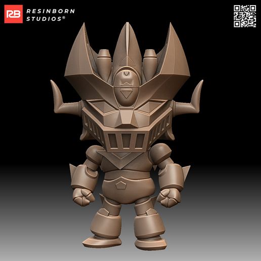 👾 Mazinger Z - Chibi Mecha Held Figur (Funko-Stil)・ STL Datei für 3D ...