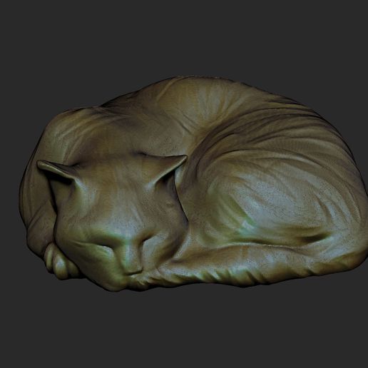 😴 sleeping cat・ STL File for 3D printing・Cults