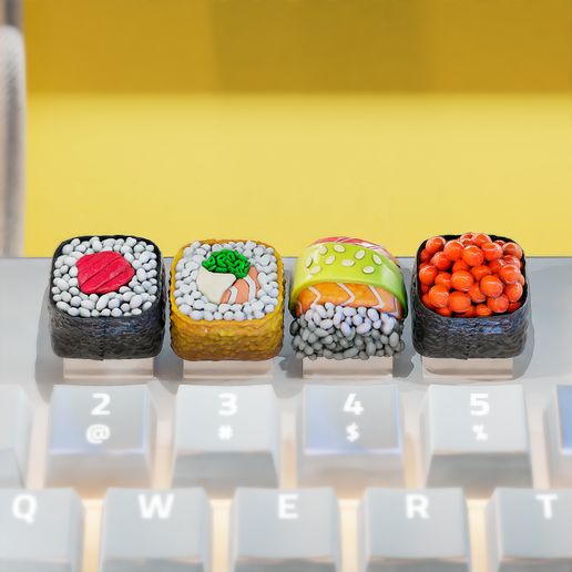 🍣 Sushi Keycaps - Mechanical Keyboard・ STL File for 3D printing・Cults