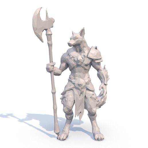 anthropomorphic wolf warrior