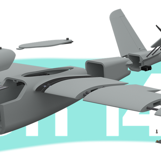 🪶 Talon 1400 - High-performance 3D printed Fixed Wing UAV・ 3D File for ...