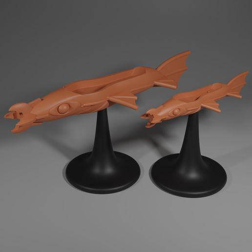 🚢 Lamprey Ship Spelljammer Miniature from DnD・Free STL File for ・Cults