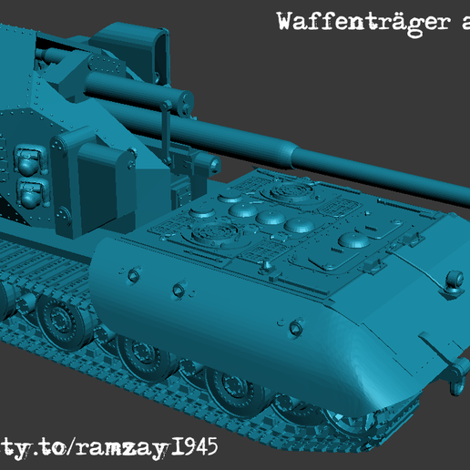 🪖 Waffentrager E-100 1:100・ STL File for 3D printing・Cults