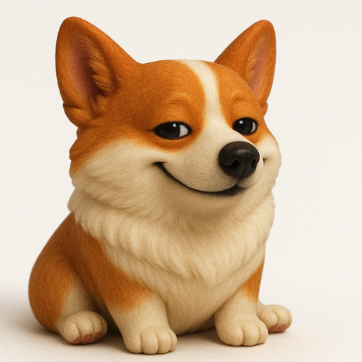 👾 Smirking Corgi STL Figurine.・ STL File for 3D printing・Cults