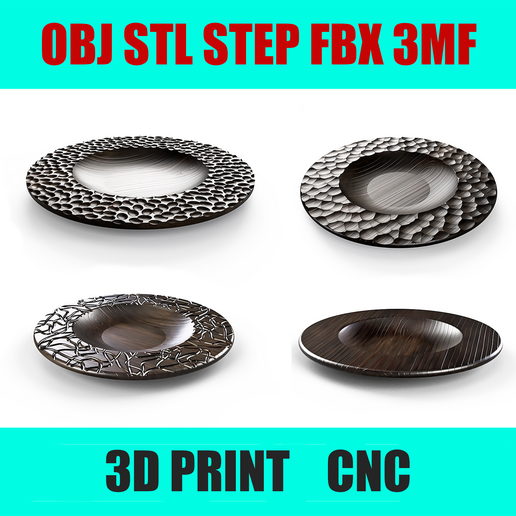 🍽️ Unique Plate Design, Custom model for CNC/3D Print・ STL File for 3D ...