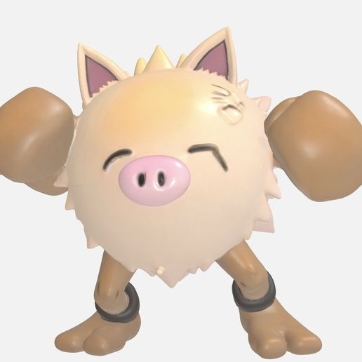 Free OBJ file Happy Primeape Pokemon 🐉 ・Template to download and 3D ...