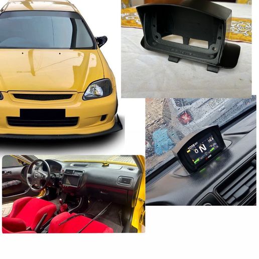 🔧 Civic Ek center console pod for Fueltech 450 ft・Archivo STL para ...