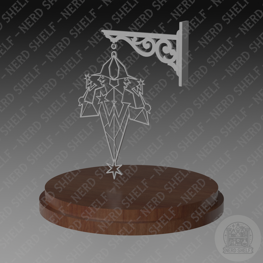 👾 Hanging Weasleys' Wizard Wheezes Stained Glass Sign and Ornate Hanger ...