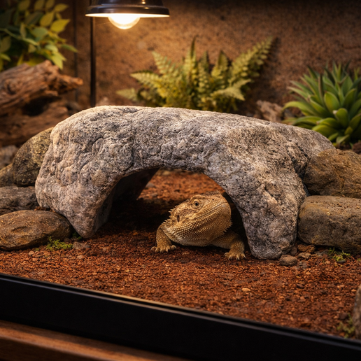 🪨 Reptile Enclosure Rock / Basking Hide・ STL File for 3D printing・Cults