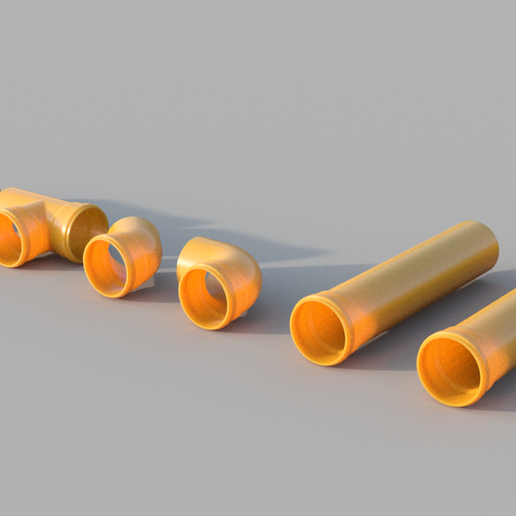 🚰 1/14 - DN 400 - Pipes road/waste water・Free OBJ File for 3D printing ...
