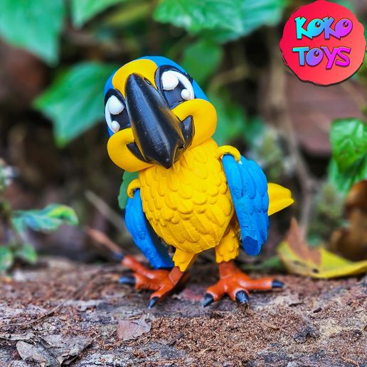 🐦 CUTE FELXY MACAW BIRD・ STL File for 3D printing・Cults