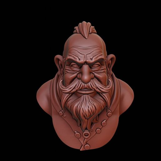 3D file Dwarf Beast Bust 👤 ・3D printing model to download・Cults