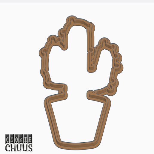 Download Stl File Cactus Cookie Cutter B • 3d Print Object ・ Cults