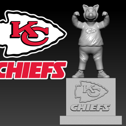 🏙️ NFL - Kansas City Chiefs mascot statue - 3d Print・ STL File for ・Cults