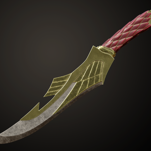🧝 Skyrim Elven Dagger・ STL File for 3D printing・Cults