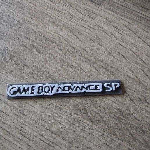 🎮 Gameboy Advance SP Logo for stand・Free STL File for 3D printing・Cults