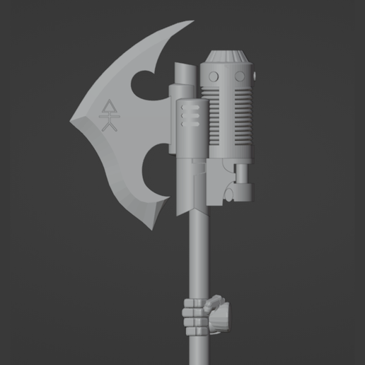 🪓 Xenos Halberd / Axe variant・Free STL File for ・Cults