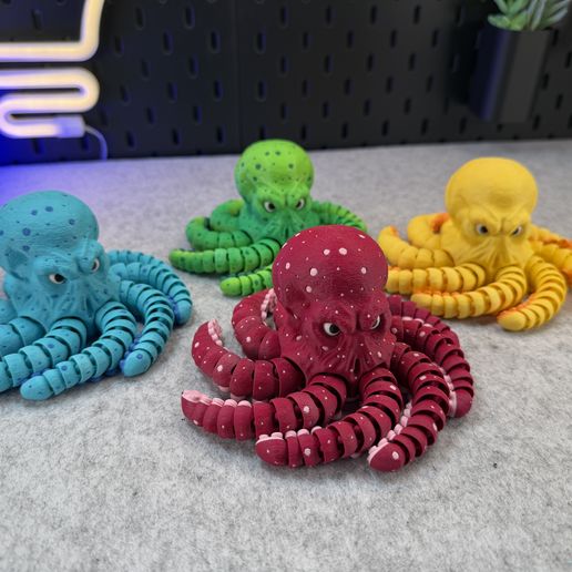 🐙 Articulated Octopus・Free 3D File for 3D printing・Cults