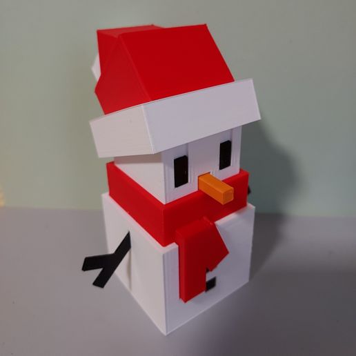☃️ Snowman cubic style・ STL File for 3D printing・Cults