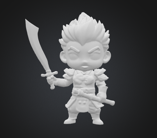 STL file Chibi Male Swordsman ♂️ ・3D printing template to download・Cults
