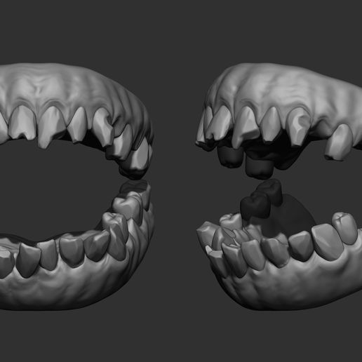 👹 21 Creature + Monster Teeth・ 3D File for ・Cults