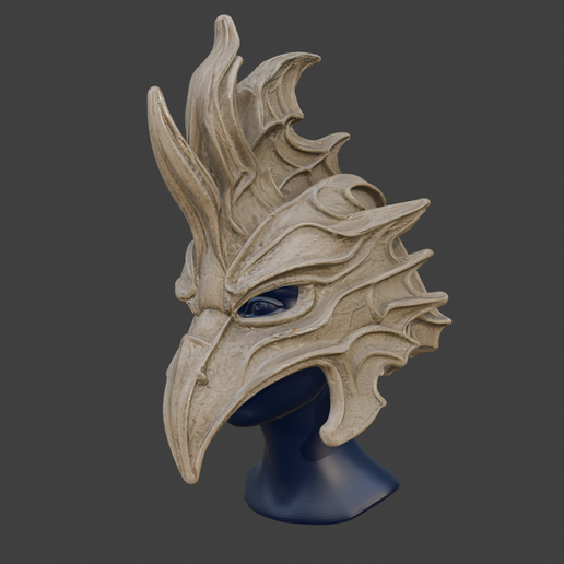 🐉 Tarnished Dragon Helmet・ STL File for 3D printing・Cults