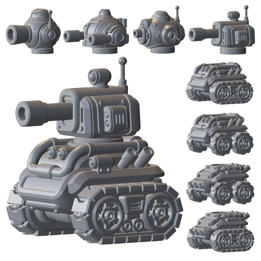🪖 Sci-Fi Chibi Tonk Kit – 3D Printable Customizable Tank Miniatures for ...